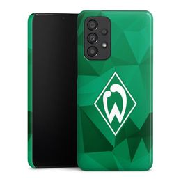 DeinDesign Galaxy A33 5G Handy Premium Case Smartphone Handyh&uuml;lle Schutzh&uuml;lle gl&auml;nzend Official Licensed Product Camouflage Sv Werder Bremen Premium Case