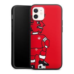 DeinDesign iPhone 12 mini Handy Premium Silikon H&uuml;lle Handyh&uuml;lle schwarz Case 1. Fc Kaiserslautern Official Licensed Product Soccer Silikon Premium Case
