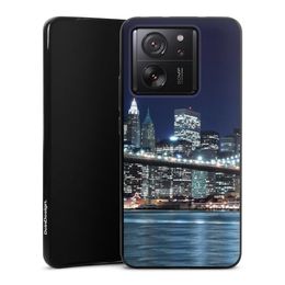 DeinDesign Xiaomi 13T Pro Handy Silikon H&uuml;lle Case schwarz Handyh&uuml;lle Usa Brooklyn Bridge New York