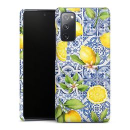 DeinDesign Galaxy S20 FE Handy Premium Case Smartphone Handyh&uuml;lle Schutzh&uuml;lle gl&auml;nzend Lemon Greece Muster Premium Case