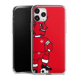 DeinDesign iPhone 11 Pro Max Handy Silikon H&uuml;lle Case transparent Handyh&uuml;lle 1. Fc Kaiserslautern Official Licensed Product Soccer Silikon Case