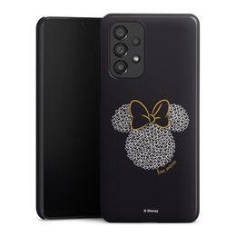 DeinDesign Galaxy A33 5G Handy Premium Case Smartphone Handyh&uuml;lle Schutzh&uuml;lle gl&auml;nzend Minnie Mouse Muster Disney Premium Case
