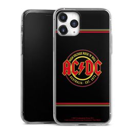 DeinDesign iPhone 11 Pro Handy Slim Case Silikon Handyh&uuml;lle transparent H&uuml;lle extra d&uuml;nn Acdc Merchandise Logo Silikon Slim Case
