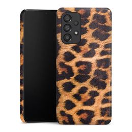 DeinDesign Galaxy A33 5G Handy Premium Case Smartphone Handyh&uuml;lle Schutzh&uuml;lle gl&auml;nzend Fur Animal Print Leopard Premium Case