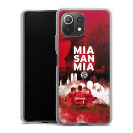 DeinDesign Xiaomi Mi 11 Lite 5G NE Handy Silikon H&uuml;lle Case transparent Handyh&uuml;lle Fc Bayern M&uuml;nchen Fcb Mia San Mia Silikon Case
