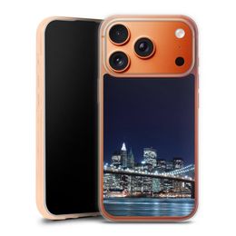 DeinDesign iPhone 17 Pro Max Handy Silikon H&uuml;lle Case transparent Handyh&uuml;lle Usa Brooklyn Bridge New York Silikon Case