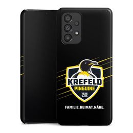 DeinDesign Galaxy A33 5G Handy Premium Case Smartphone Handyh&uuml;lle Schutzh&uuml;lle gl&auml;nzend Sports Krefeld Pinguine Ice Hockey Premium Case