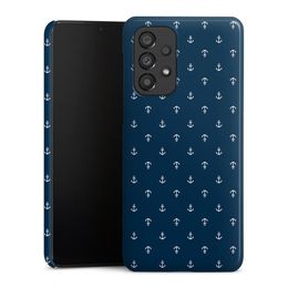 DeinDesign Galaxy A33 5G Handy Premium Case Smartphone Handyh&uuml;lle Schutzh&uuml;lle gl&auml;nzend Anchor Muster Sail Premium Case
