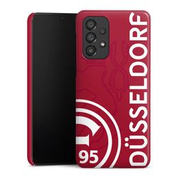 DeinDesign Galaxy A33 5G Handy Premium Case Smartphone Handyh&uuml;lle Schutzh&uuml;lle gl&auml;nzend Fortuna D&uuml;sseldorf Lettering F95 Premium Case