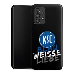 DeinDesign Galaxy A33 5G Handy Premium Case Smartphone Handyh&uuml;lle Schutzh&uuml;lle gl&auml;nzend Ksc Official Licensed Product Karlsruher Sc Premium Case