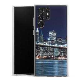 DeinDesign Galaxy S22 Ultra Handy Silikon H&uuml;lle Case transparent Handyh&uuml;lle Usa Brooklyn Bridge New York Silikon Case