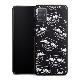 DeinDesign Galaxy A51 Handy Hard Case Schutzh&uuml;lle schwarz Smartphone Backcover Rb Leipzig Logo Muster Hard Case