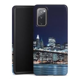 DeinDesign Galaxy S20 FE 5G Handy Panzer Handyh&uuml;lle robuste Outdoor H&uuml;lle Schutzh&uuml;lle gl&auml;nzend Usa Brooklyn Bridge New York Tough Case