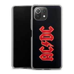 DeinDesign Xiaomi Mi 11 Lite 5G NE Handy Silikon H&uuml;lle Case transparent Handyh&uuml;lle Official Licensed Product Acdc Logo Silikon Case