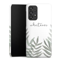 DeinDesign Galaxy A33 5G Handy Premium Case Smartphone Handyh&uuml;lle Schutzh&uuml;lle gl&auml;nzend Jungle Palm Tree Water Colour Premium Case