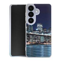 DeinDesign Galaxy S26 Handy Slim Case Silikon Handyh&uuml;lle transparent H&uuml;lle extra d&uuml;nn Usa Brooklyn Bridge New York Silikon Slim Case