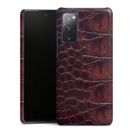 DeinDesign Galaxy S20 FE Handy Premium Case Smartphone Handyh&uuml;lle Schutzh&uuml;lle gl&auml;nzend Animal Print Crocodile Leather Premium Case