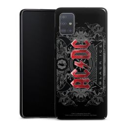 DeinDesign Galaxy A51 Handy Hard Case Schutzh&uuml;lle schwarz Smartphone Backcover Merchandise Black Ice Acdc Hard Case