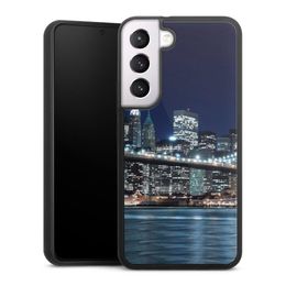 DeinDesign Galaxy S22 Handy Gallery Case Handyh&uuml;lle 9H Geh&auml;rtetes Glas R&uuml;ckseite H&uuml;lle Usa Brooklyn Bridge New York Gallery Case