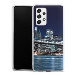 DeinDesign Galaxy A53 5G Handy Silikon H&uuml;lle Case transparent Handyh&uuml;lle New York Usa Brooklyn Bridge Silikon Case