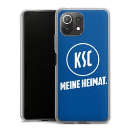 DeinDesign Xiaomi Mi 11 Lite 5G NE Handy Silikon H&uuml;lle Case transparent Handyh&uuml;lle Ksc Karlsruher Sc Statement Silikon Case