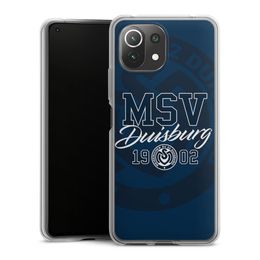 DeinDesign Xiaomi Mi 11 Lite 5G NE Handy Silikon H&uuml;lle Case transparent Handyh&uuml;lle Soccer Merchandise Msv Duisburg Silikon Case