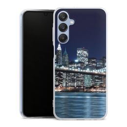 DeinDesign Galaxy A25 5G Handy Silikon H&uuml;lle Case transparent Handyh&uuml;lle Usa Brooklyn Bridge New York Silikon Case