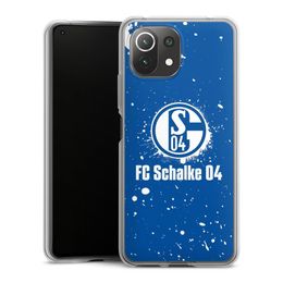 DeinDesign Xiaomi Mi 11 Lite 5G NE Handy Silikon H&uuml;lle Case transparent Handyh&uuml;lle Logo Fc Schalke 04 S04 Silikon Case