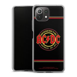 DeinDesign Xiaomi Mi 11 Lite 5G NE Handy Silikon H&uuml;lle Case transparent Handyh&uuml;lle Acdc Logo Merchandise Silikon Case
