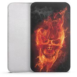 DeinDesign iPhone 16 Pro Max Handy H&uuml;lle Tasche Sleeve Socke Schutzh&uuml;lle Totenkopf Skull Fire Sleeve