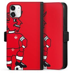 DeinDesign iPhone 11 Handy Klapph&uuml;lle Handyh&uuml;lle aus Kunst Leder schwarz Flip Case 1. Fc Kaiserslautern Official Licensed Product Soccer Sideflip mit Lasche