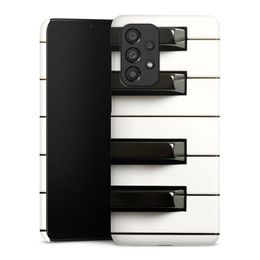 DeinDesign Galaxy A33 5G Handy Premium Case Smartphone Handyh&uuml;lle Schutzh&uuml;lle gl&auml;nzend Piano Music Klavier Premium Case