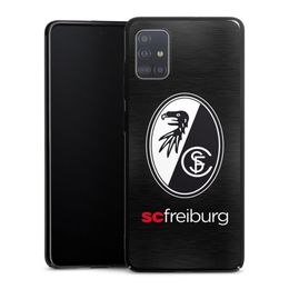 DeinDesign Galaxy A51 Handy Hard Case Schutzh&uuml;lle schwarz Smartphone Backcover Scratch Official Licensed Product Sc Freiburg Hard Case