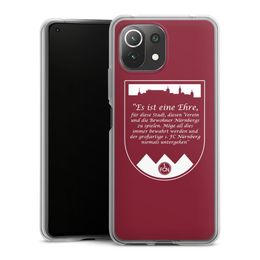 DeinDesign Xiaomi Mi 11 Lite 5G NE Handy Silikon H&uuml;lle Case transparent Handyh&uuml;lle 1. Fc N&uuml;rnberg Bundesliga Merchandise Silikon Case