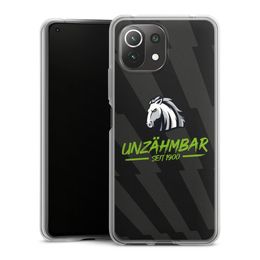 DeinDesign Xiaomi Mi 11 Lite 5G NE Handy Silikon H&uuml;lle Case transparent Handyh&uuml;lle Horse Official Licensed Product Borussia M&ouml;nchengladbach Silikon Case