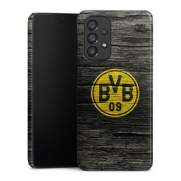 DeinDesign Galaxy A33 5G Handy Premium Case Smartphone Handyh&uuml;lle Schutzh&uuml;lle gl&auml;nzend Wooden Look Bvb Borussia Dortmund Premium Case