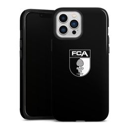 DeinDesign iPhone 13 Pro Max Handy Panzer Handyh&uuml;lle robuste Outdoor H&uuml;lle Schutzh&uuml;lle gl&auml;nzend Logo Official Licensed Product Fc Augsburg Tough Case