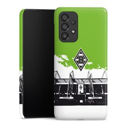 DeinDesign Galaxy A33 5G Handy Premium Case Smartphone Handyh&uuml;lle Schutzh&uuml;lle gl&auml;nzend Borussia M&ouml;nchengladbach Merchandise Stadium Premium Case