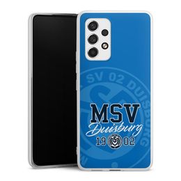 DeinDesign Galaxy A53 5G Handy Silikon H&uuml;lle Case transparent Handyh&uuml;lle Bundesliga Official Licensed Product Msv Duisburg Silikon Case