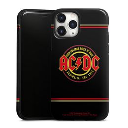 DeinDesign iPhone 11 Pro Handy Panzer Handyh&uuml;lle robuste Outdoor H&uuml;lle Schutzh&uuml;lle gl&auml;nzend Acdc Logo Merchandise Tough Case