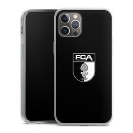 DeinDesign iPhone 12 Pro Max Handy Silikon H&uuml;lle Case transparent Handyh&uuml;lle Logo Official Licensed Product Fc Augsburg Silikon Case