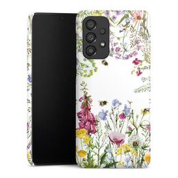DeinDesign Galaxy A33 5G Handy Premium Case Smartphone Handyh&uuml;lle Schutzh&uuml;lle gl&auml;nzend Meadow Nature Flowers Premium Case