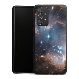 DeinDesign Galaxy A52s 5G Handy Premium Silikon H&uuml;lle Handyh&uuml;lle schwarz Case Star Galaxy Weltall Silikon Premium Case