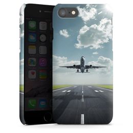 DeinDesign iPhone SE (2020) Handy Premium Case Smartphone Handyh&uuml;lle Schutzh&uuml;lle matt Urlaub Airplane Wanderlust Premium Case