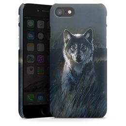 DeinDesign iPhone SE (2020) Handy Premium Case Smartphone Handyh&uuml;lle Schutzh&uuml;lle matt Nature Painting Wolf Premium Case