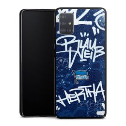 DeinDesign Galaxy A51 Handy Hard Case Schutzh&uuml;lle schwarz Smartphone Backcover Official Licensed Product Hertha Bsc Graffiti Hard Case