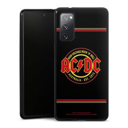 DeinDesign Galaxy S20 FE Handy Silikon H&uuml;lle Case schwarz Handyh&uuml;lle Acdc Merchandise Logo