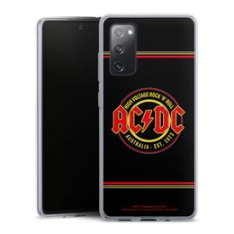 DeinDesign Galaxy S20 FE Handy Silikon H&uuml;lle Case transparent Handyh&uuml;lle Acdc Merchandise Logo Silikon Case