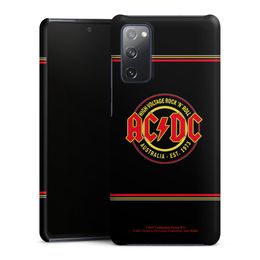 DeinDesign Galaxy S20 FE 5G Handy Premium Case Smartphone Handyh&uuml;lle Schutzh&uuml;lle matt Acdc Merchandise Logo Premium Case