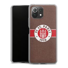 DeinDesign Xiaomi Mi 11 Lite 5G NE Handy Silikon H&uuml;lle Case transparent Handyh&uuml;lle Fc St. Pauli Official Licensed Product Logo Silikon Case